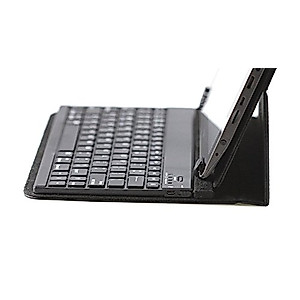 Navitech 7" Faux Leather Micro USB Keyboard Case / Cover including Built In stand & Stylus Pen Compatible With The RCA 7 Voyager