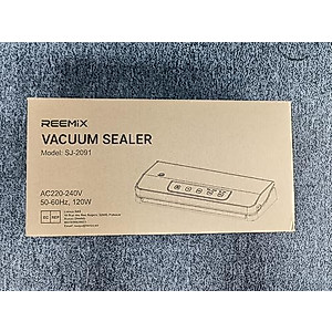 Vacuum Sealer Machine, Reemix Automatic Food Vacuum Sealer with Starter Kit, Air Sealing for Food Storage with 20 Bags, Pulse Function, Moist&Dry Mode and External VAC