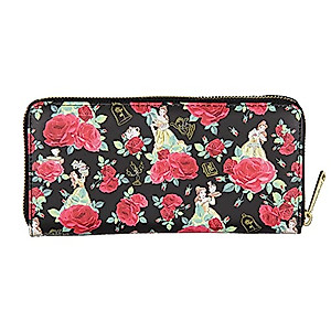 Loungefly Disney Beauty And The Beast Flowers And Friends Zip Around Wallet