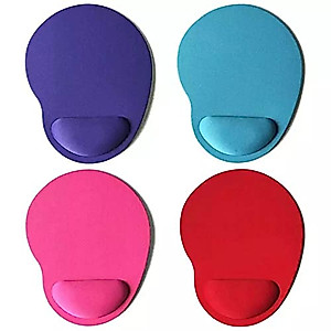 Mice Mat Computer Game Mouse Wrist Pad Solid Color Ergonomic Comfortable Gel Wrist Support Desk Pads(red)