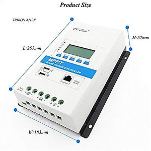 EPEVER Latest MPPT 40A Solar Charge Controller, 12V/24V TRIRON 4210N Intelligent Modular-Designed Regulator with Software Moblie APP - Updated Version of Tracer A/an Series
