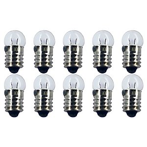 CEC Industries #131 Bulbs, 1.3 V, 0.13 W, E10 Base, G-3.5 shape (Box of 10)