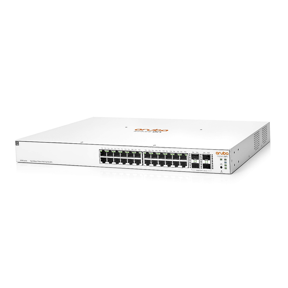Aruba Instant On 1930 28P Gb Ethernet 24xGE PoE (370W), 4X 1G/10G SFP+, L2+ Smart Switch EU Europe Cord (JL684A#ABB)