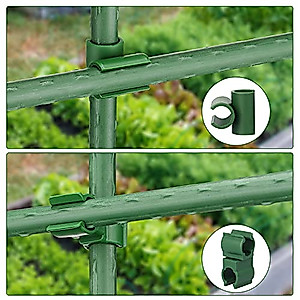 70 PCS Garden Stakes, Adjustable Plant Trellis Plant Support Plastic Plant Stakes Tomato Cucumber Trellis Plant Connector Stake Clips For Potted Plants Climbing Plants Indoor Outdoor Diy Flower Pot