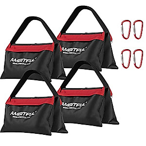 AMBITFUL Set of Four Heavy Duty Sand Bag Photography Studio Video Stage Film Sandbag Saddlebag for Light Stands Boom Arms Tripods