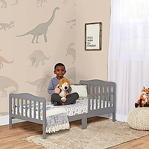 Dream On Me Classic Design Toddler Bed in Steel Grey, Greenguard Gold Certified