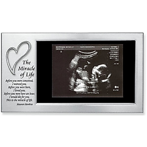 Cathedral Art (Abbey & CA Gift Miracle of Life Heart Baby Frame, 12wx5l, Grey