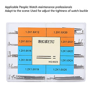 Watch Link Remover Kit, Pressure Bars Pins, Watch Rivet Ends Watch Bars Watch Band Clasp Bars Tube Friction Pin, Rivet Ends Repairing Accessory for Watch Repair and Watch Band Removal