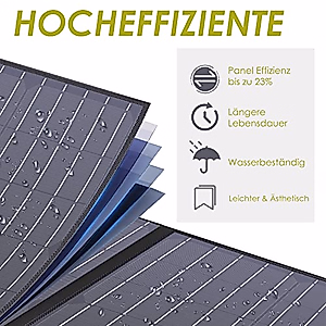 MARBERO 60W Foldable Solar Panel for Portable Power Station Solar Generator Portable Solar Panel QC3.0/PD 60W USB Port DC Output(10 Changeable Adapters) for Home, Camping, Travel, RV Trip