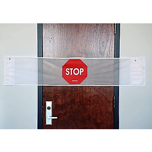 NYOrtho Door Guard Stop Sign Banner | Stop Sign Strip | Size: 40" W