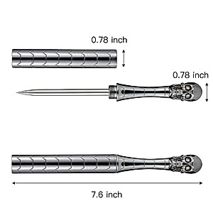 MUMIAO Ice Picks Zinc Alloy Handle Stainless Steel Tool With Safety Cover Ice Tool Kitchen Tool for Restaurant Bar Home (Dark Grey)