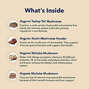 Honest Paws Dog Digestive and Immunity Booster – Turkey Tail Mushroom Blend - Shiitake, Reishi, Maitake Mushroom Extract Formula - No Filler, No Additives - (1.05 oz)