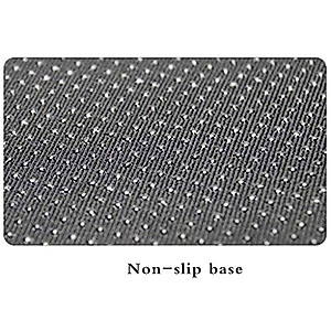 HALOUK Non-Slip Memory Foam Seat Cushion, Ergonomic Comfort Chair Cushion Portable for Office Chair Car-Gray flannel-35X46X6cm