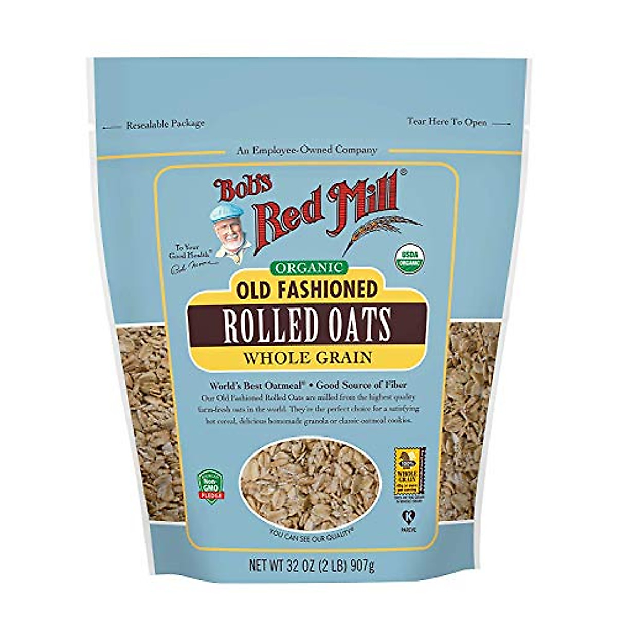 Bob's Red Mill Organic Old Fashioned Rolled Oats 32 OZ ( Pack - 3 )