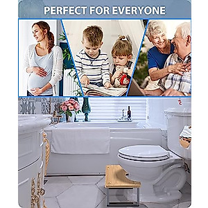 Ergonomic Bathroom Toilet Stool for Healthier Bowel Movements - Easy-to-Use Poop Stool Improves Digestion and Reduces Constipation Comfort Suitable for Adults & Kids Compatible for squatty Potty