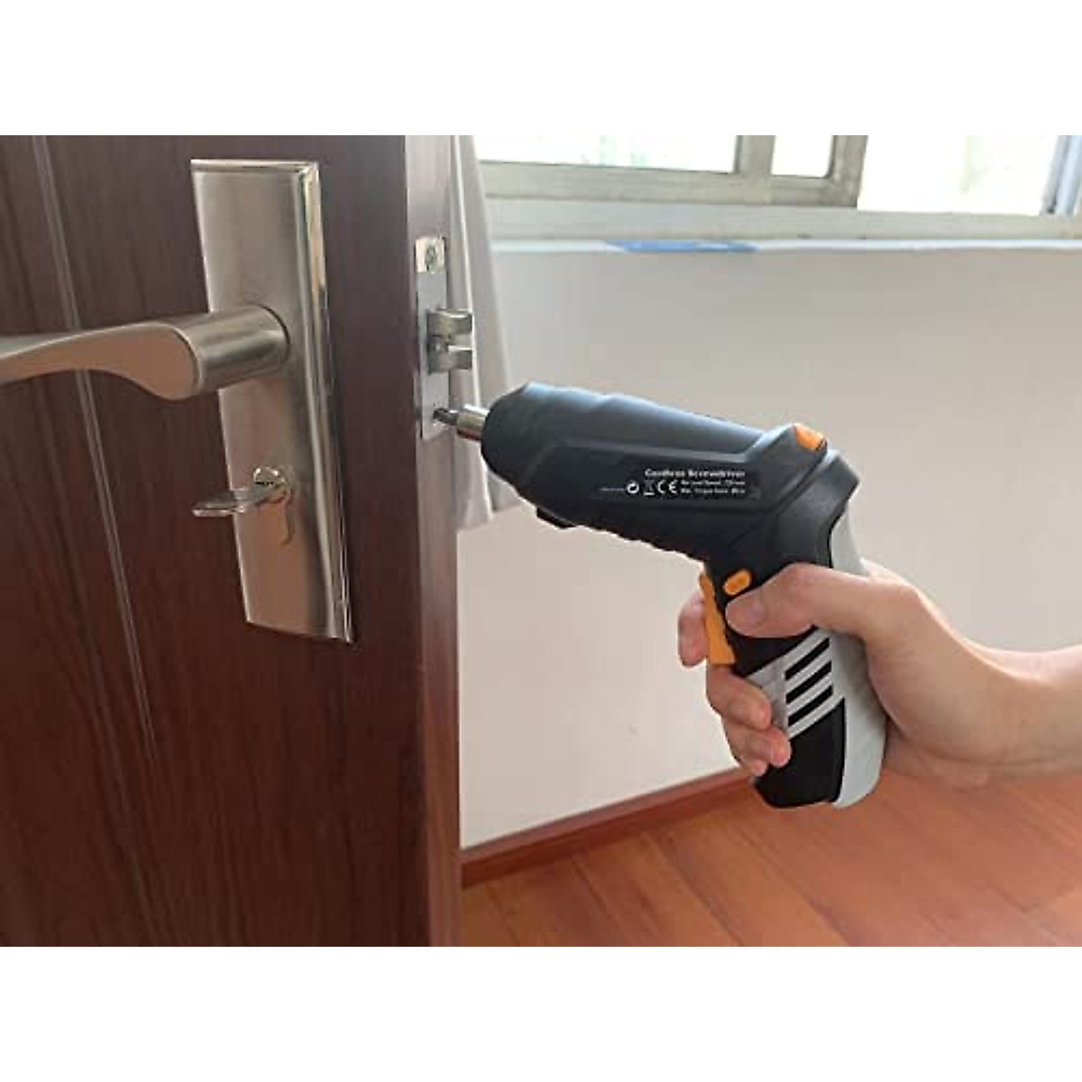 XUEPENG Electric Cordless Screwdriver, 4.2V Rechargeable Screwdriver Set w/Battery Li-ion, Electric Power Screwdriver w/2 Adjustable Positions & LED Lights for DIY Assembly Screw Driving,