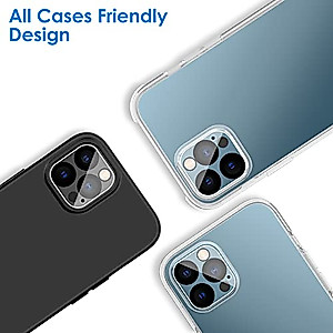 JETech Camera Lens Protector for iPhone 12 Pro 6.1-Inch, 9H Tempered Glass, HD Clear, Anti-Scratch, Case Friendly, Does Not Affect Night Shots, 3-Pack
