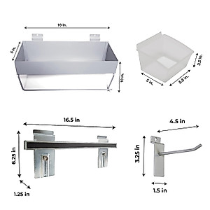 CrownWall Garage Organizer Kit - Accessories (CW10ORG-K)