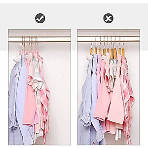 TIMMY Baby Velvet Hangers Non-Slip Baby Clothes Hangers, 11.8” Inch 50 Pack Space Saving Childrens Hangers -360° Swivel Rose Gold Hook, Strong & Durable Infant/Toddler Pink Hangers