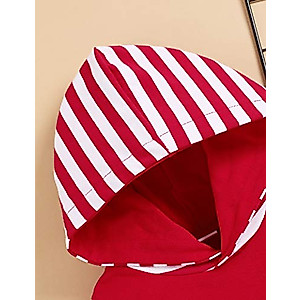 WALSONER My 1st Valentine’s Day Clothes Newborn Baby Boy Hooded Love Romper Valentine Bodysuit