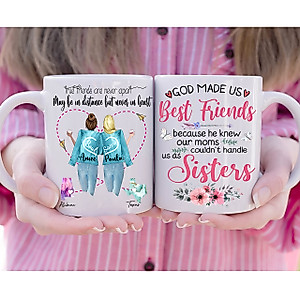Best Friend Mug, Custom Best Friend Mug, Long Distance Friendship Gifts, Friendship Mug, Best Friend Coffee Mugs for Women, Girls, Besties Mug, BFF Gifts, Soul Sister Mug, Funny Friendship Gifts