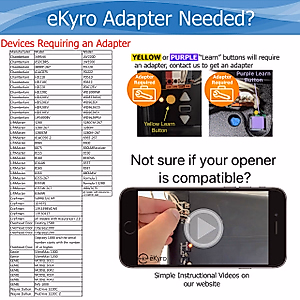 eKyro Smart Garage Door Opener - Universal WiFi Remote Controller Compatible with Alexa, Google Home, iPhone, Siri, Android, Door Left Open Alert, Door Security Systems, Updated Model