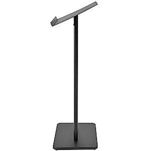 Kingdom KML7B Large Portable Lectern, Stand Up Church Pulpit, Slanted Lectern, Conference Podium for Speakers, Speeches and Other Occasions- Truss Lectern, Black Powder Coat Finish, Metal