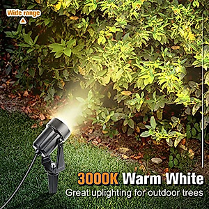 APONUO 76FT Low Voltage Led Landscape Light, Landscape Lights with Transformer Waterproof Landscape Lighting Kit Warm White 12W Landscape House Light for Yard, Lawn, Tree (6 Lights)