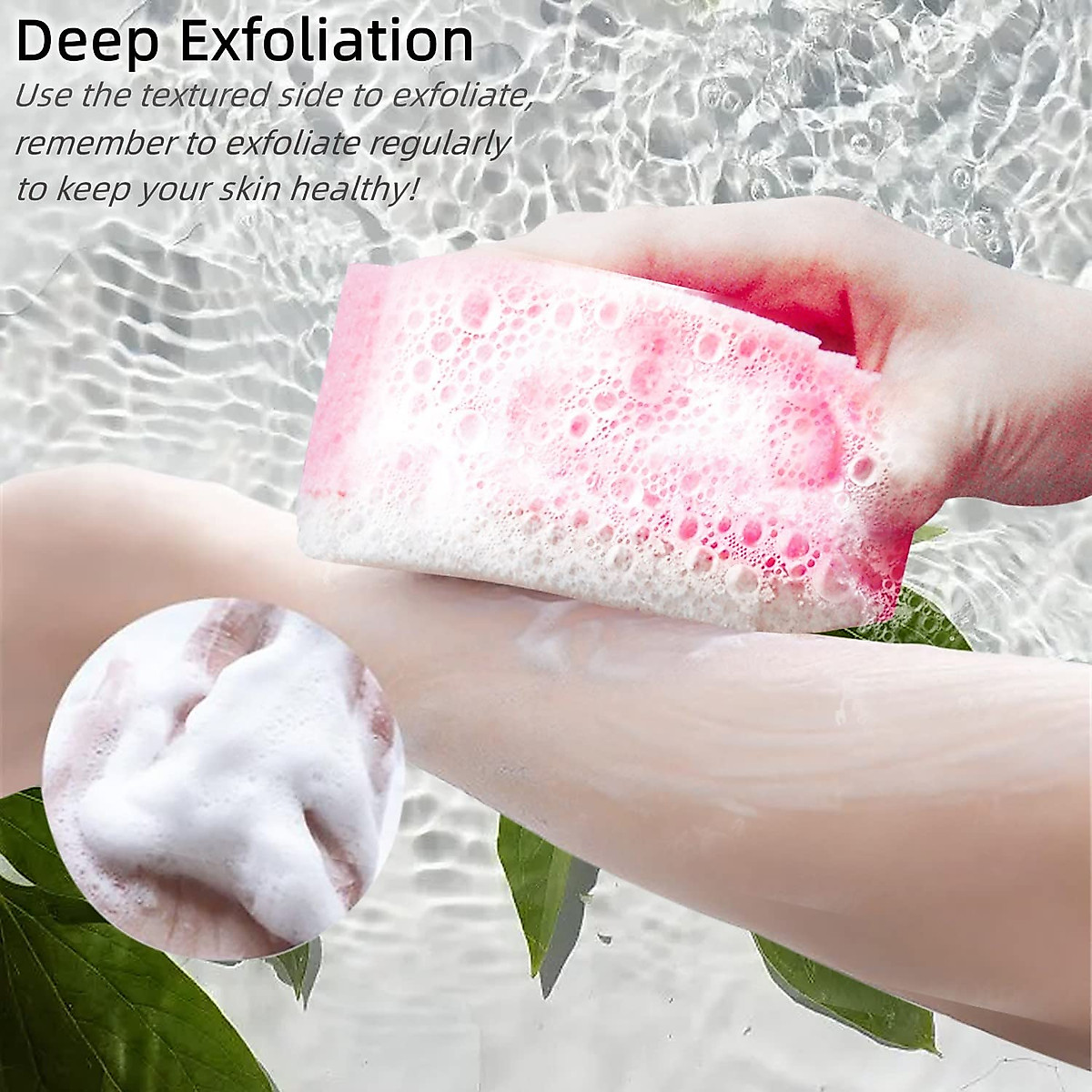 SmilePowo Double-Sided Bath Sponges, Personalized Frog Design, Soft&Gentle Cleaning Exfoliation, Loofah Body Scrubber Shower Body Sponges for Men,Women,Kids, 2 Packs Colorful as Gift for Family