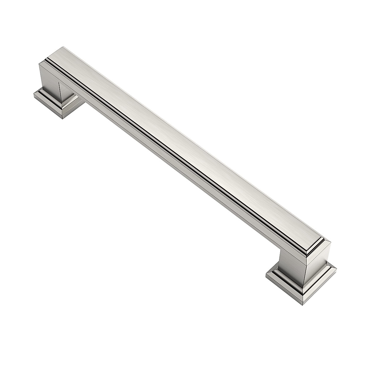 Alzassbg 10 Pack Brushed Satin Nickel Cabinet Pulls, 5 Inch(128mm) Hole Center Cabinet Handles Kitchen Pulls for Cabinets and Drawer AL3071SN