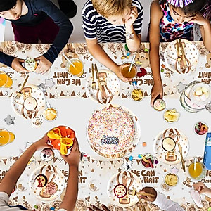 Bear Baby Shower Tableware Set Decorations Baby Party Supplies Serves 24 We Can Bearly Wait Banner Gender Reveal Party Decor Boy Girl Neutral Bear Balloons Tablecloth Backdrop Banner and Plates Set for Baby Showers Bear Theme Birthdays Party