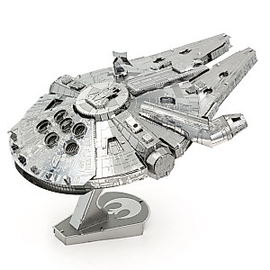 Metal Earth Fascinations Premium Series Star Wars Millennium Falcon 3D Metal Model Kit Bundle with Tweezers