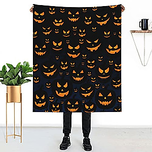 Halloween Pumpkin Ultra-Soft Micro Fleece Blanket Durable Keeps Warm The Office Blanket for All Seasons and Scene 60x50 Inch