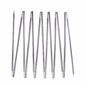 Tent Poles, BRILLIANCE4U Grey Tent Poles Replacement, Pre-Assembled Aluminum Tent Poles 16ft 4.5 in, 7001 T6 Heated Lightweight Tent Rod Outer Dia. 3/8” 9.5mm, 196.5 in 1 Pole