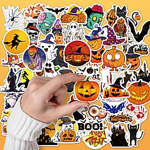 Non-Repeating Halloween Stickers, Halloween Party Favors,Vinyl Waterproof Holiday Party Stickers, Kids and Youth Adult Party Favors Gifts Crafts- Halloween Decorations