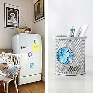 FYY Refrigerator Magnets,12 Pieces Fridge Magnets-Beautiful Glass Marble Refrigerator Magnet Fridge Sticker Fridge Decoration for Office Whiteboard,Cabinet,Dishwasher,Cabinet