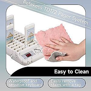 Retekess TD172 Restaurant Pager System, Restaurant Buzzer Pagers, Vibrate and Flash Mode, Customer Close Beep, 20 Restaurant Pagers for Church Nursery, Hotel, Coffee Shop