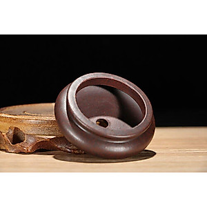 LOOPIG Round Chinese Yixing Zisha Mame Bonsai Pot 5.7x5.7x2.5cm
