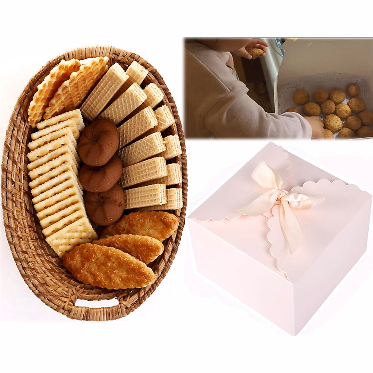 Chilly Gift Boxes, Set of 12 Decorative Treats Boxes, Cake, Cookies, Goodies, Handmade Baby Bath Bombs Shower, Small Gift Boxes for Christmas, Birthdays, Party, Weddings (Pink)