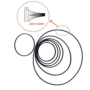Sam&Johnny 40-135MM Mixed Square Cassette Tape Machine Recorder Rubber Belt for Repair Walkman CD DVD Drives 2mm Width Machine Rubber Belts(50PCS)