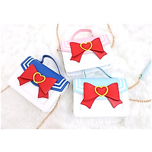 PROCOS Women's Handbags Kawaii Cute Anime Cosplay Pu Leather Purse Bow Chain Crossbody Shoulder Bags Messenger Satchel Tote