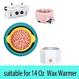 FIGHTART 2pcs Wax Pot Liner Replacement Bowls for Wax Warmer with 1pc Non-stick Silicone Waxing kit Spatulas Removable 14Oz 500CC