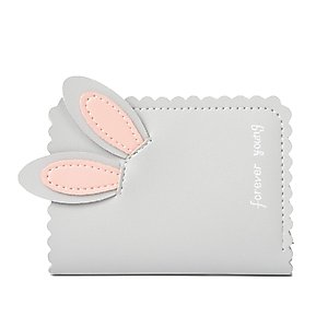 Nawoshow Women Wallet Rabbit Ear Bifold Wallet Card Holder Organizer Small Purse (Grey)