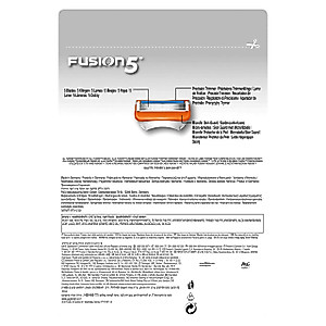Gillette Fusion 5 Razor Blades with Trimmer Blade for Precision and Anti-Slip Coating, 14 Replacement Blades