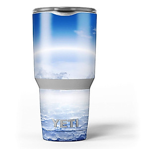 Design Skinz Vivid Blue Reflective Clouds on The Horizon - Skin Decal Vinyl Wrap Kit Compatible with The Yeti Rambler Cooler Tumbler Cups