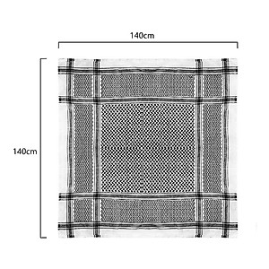 PURFUN Men Boys Large Arab Shemagh Turban Bandana Headscarf Breathable Soft Muslim Hijab Headband Shawl Keffiyeh Arabic Scarf Headcover