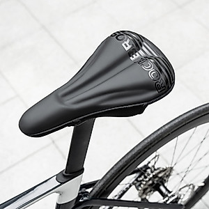 ROCKBROS Bike Seat Cover Cushion Waterproof Gel Padded Seat Cover for Road Mountain Spinning Bike Padded Narrow Peloton Exercise Bike Seat Cushion Solid Design