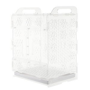 iplusmile Portable Bird Cage, Clear Acrylic Birdcage Hanging Bird Cage House Bird Bath Cage for Parrots, Parakeets, Macaw Lovebirds Bird Accessories