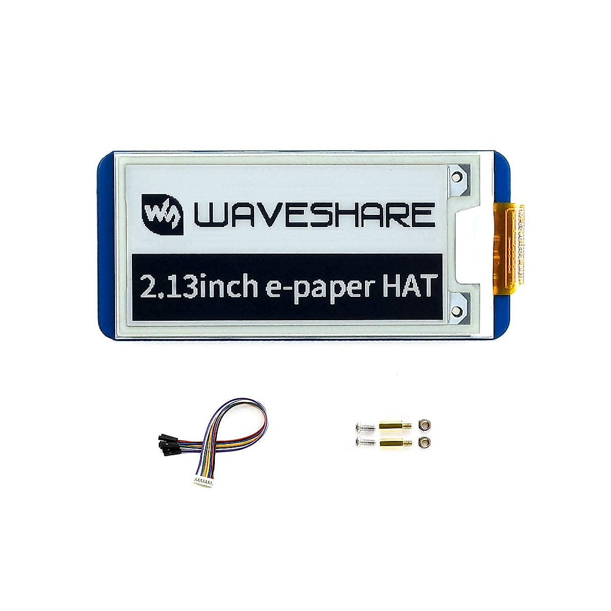 waveshare TOP1 2.13inch e-Paper Display HAT for Raspberry Pi Black/White Electronic Ink Display Screen 250x122 Resolution Supports Partial Refresh 3.3V/5V