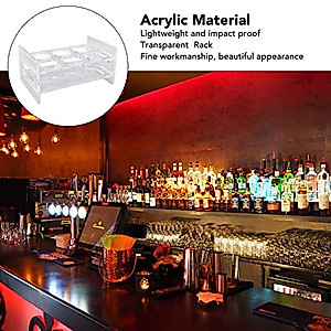 Naroote Liquor Cup Display, Washable 6 Pcs Acrylic Shot Glass Holder for Household